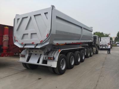 China Super Load-Bearing 4-Axle Dump Semi-Trailer | 100T Capacity + 12.00R20 Tires for sale