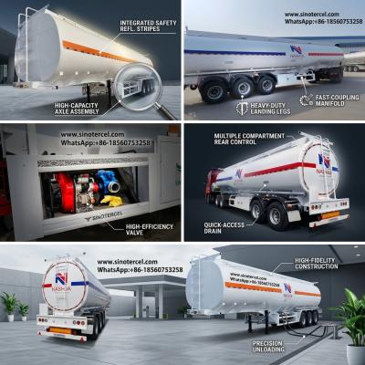 China 45000 Liter Capacity Fuel Tank Semi Trailer With Pressure Relief Valves And Anti Static Devices for sale