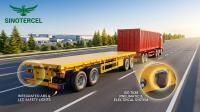 China 315 80R22.5 Full Trailer 13T/16T Axles Flatbed Equipment Trailer for sale