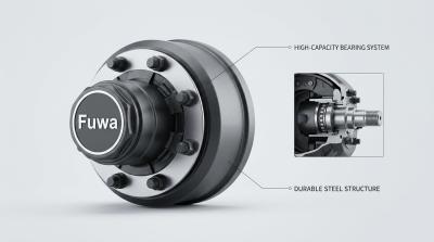 China High Strength Trailer Axle Parts 13000kgs - 20000kgs Capacity for sale
