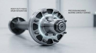China High Strength Trailer Axle Parts 14000kgs - 20000kgs Capacity for sale