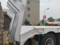 China 4-Axle Low-Flat Semi-Trailer with 120-ton Load Capacity and High-Strength Steel Main Beam for Heavy-Duty Transportation for sale