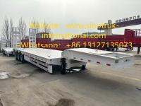 China HEAVY DUTY TRI-AXLE FLATBED SEMI TRAILER EQUIPPED WITH GENUINE FUWA AXLES AND 12R22.5 TIRES FOR 40FT CONTAINER TRANSPORTATION for sale