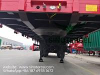 China 50-60 Ton Sidewall Semi Trailer with 12500*2500*800mm Cargo Box and FUWA Axles for sale