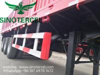 China 50-60 Ton Sidewall Semi Trailer with 12500*2500*800mm Cargo Box and FUWA Axles for sale