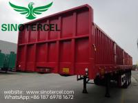 China 50-60 Ton Sidewall Semi Trailer with 12500*2500*800mm Cargo Box and FUWA Axles for sale