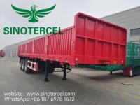 China 50-60 Ton Sidewall Semi Trailer with 12500*2500*800mm Cargo Box and FUWA Axles for sale