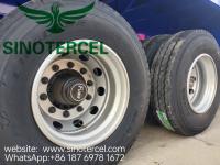 China 40ft Flat Bed Semi Trailer with 3 FUWA Brand Axle for Heavy Duty Transport for sale