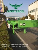 China High-Strength Steel Frame Skeletal Container Semi Trailer with Triple Axle Configuration and ABS Braking System for sale