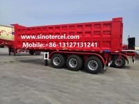 China 3 Axles Hydraulic Tipper Semi Trailer with Large Volume and Heavy Duty Design for Efficient Hauling 50Tons Red for sale
