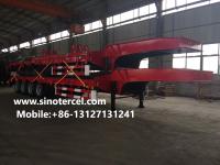 China Flat Bed Semi Trailer with 12 R22.5 Radial Tires 30-60t Load Capacity and 3 Axles for Heavy Duty Transport for sale