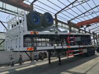 China 40 to 60 tons Loadcapacity Flat Bed Semi Trailer Container Flatbed Semi Trailer Customization for Large Cargo Transport for sale