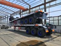 China 40 to 60 tons Loadcapacity Flat Bed Semi Trailer Container Flatbed Semi Trailer Customization for Large Cargo Transport for sale