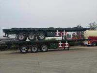 China 40 to 60 tons loadcapacity container flatbed semi trailer heavy duty flat bed semi trailer for transporting large cargo for sale