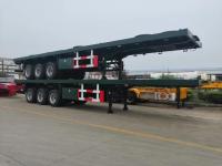 China 40 to 60 tons loadcapacity container flatbed semi trailer heavy duty flat bed semi trailer for transporting large cargo for sale