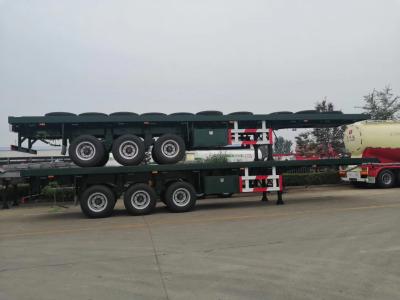 China 40 to 60 tons loadcapacity container flatbed semi trailer heavy duty flat bed semi trailer for transporting large cargo for sale