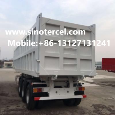 China Heavy Duty Hydraulic Tipper Semi Trailer Safe Transportation 30-50 Tons for sale