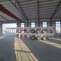 China Container Flatbed Semi Trailer semi truck flatbed trailer featuring fifth wheel 90 designed for cargo transport and performance for sale