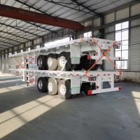 China Container Flatbed Semi Trailer semi truck flatbed trailer featuring fifth wheel 90 designed for cargo transport and performance for sale