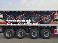 China Customizable Flat Bed Semi Trailer with 30-60t Load Capacity, High-strength Steel Construction, and 3 Axles for Heavy-Duty Transport White for sale