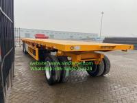 China 3 Axle Flatbed Semi Trailer Length and color can be customized for sale