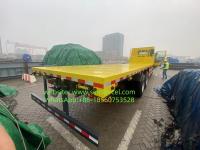 China 3 Axle Flatbed Semi Trailer Length and color can be customized for sale