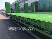China SINOTERCEL 13m 60Ton Widening Low Bed Semi-Trailer with Hydraulic Ramp for sale