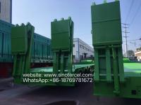 China SINOTERCEL 13m 60Ton Widening Low Bed Semi-Trailer with Hydraulic Ramp for sale