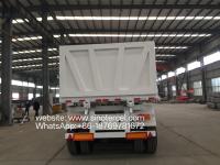 China 6 Axle 45CBM Dump Semi Trailer with Liftable Front 2 Axles Air Suspension for sale