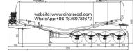 China 4 Axle 40 Cubic Bulk Cement Tank Semi Trailer for sale