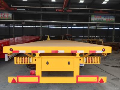 China 3 Axle Flatbed Semi Trailer Length and color can be customized for sale