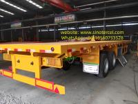 China 3 Axle Flatbed Semi Trailer Length and color can be customized for sale