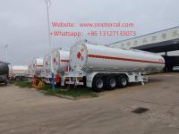 China 3Axles Fuel Tank Semi Trailer 45CBM Capacity Tanker Trailer with pump for sale