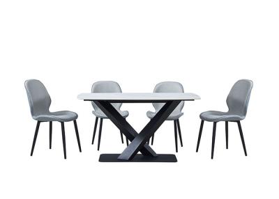 China Stylish Slate Dining Table , Marble Top Rectangular Dining Table for sale