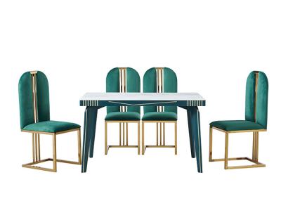China Modern Light Luxury Rock Board Restaurant Dining Table for sale