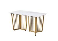 China Rockboard Rubber Wood Living Room Nordic Dining Table for sale