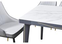 China Fashion Rock Board Family Dining Table Luxury Modern for sale