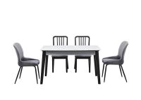 China Rock Slab Dining Room Furniture Slate Dining Table for sale