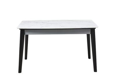 China Restaurant Solid Wood Modern Rock Slate Dining Table for sale