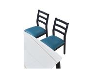 China 130cm Stylish Family Rock Slate Solid Wood Dining Room Table for sale