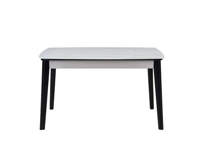 China 130cm Stylish Family Rock Slate Solid Wood Dining Room Table for sale