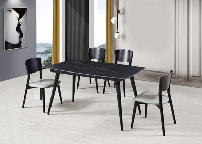 China 140x80x76cm Rock Sheet Restaurant Metal Dining Room Table for sale