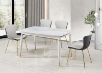 China Simple Solid Wood Rectangular Marble Dining Table for sale