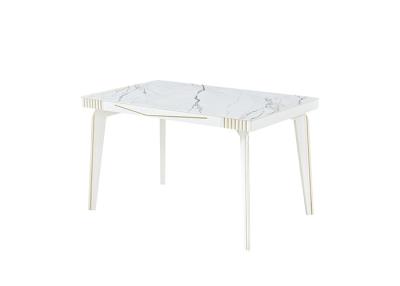 China ISO14001 Minimalist Marbled Stone Slate Dining Table for sale