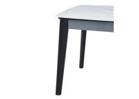 China Minimalist Solid Wood Rectangular Marble Dining Table for sale