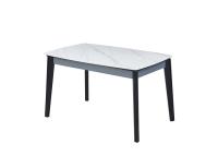 China Minimalist Solid Wood Rectangular Marble Dining Table for sale