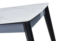 China Minimalist Solid Wood Rectangular Marble Dining Table for sale