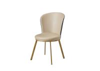 China Solid Wood  Stainless Steel Modern Leather Chairs Dining for sale