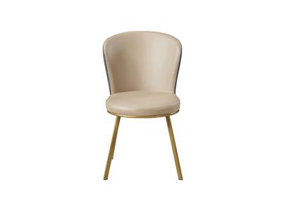 China Solid Wood  Stainless Steel Modern Leather Chairs Dining for sale