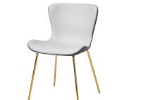 China Gray Leather Padded Dining Chairs Without Armrest for sale